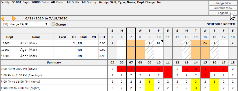 View Employee Preferences and Availability