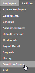 Employees Overtime Group - Adding an Overtime Group