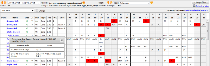 Overtime Groups at Administration - Overtime Groups
